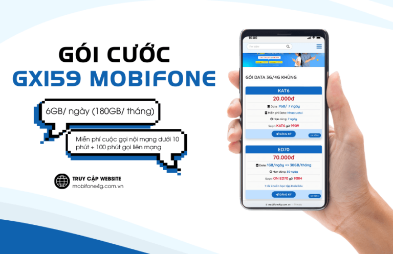 Siêu phẩm gói GX159 của MobiFone: 6GB /ngày, miễn phí gọi thả ga